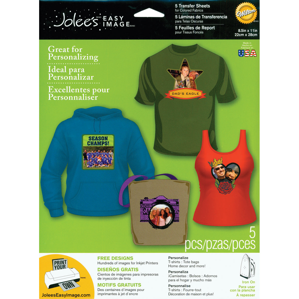Printable Iron-On Transfer Sheets for Dark Fabrics - Easy Image ...