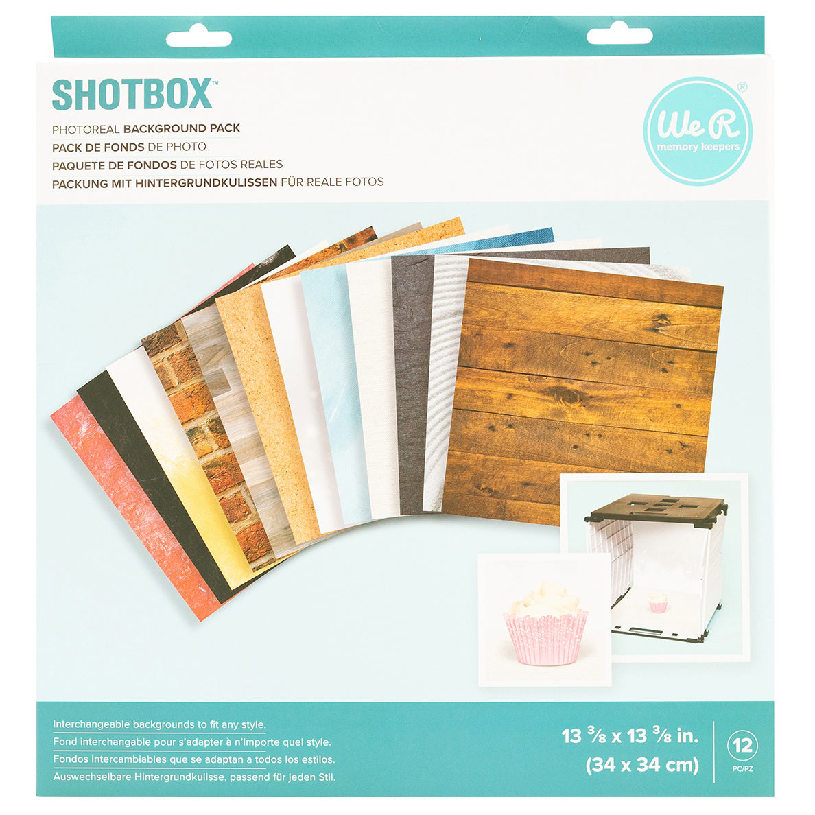 We R Memory Keepers Shotbox Collection 13.375"X13.375"-Photoreal Backg – American Crafts