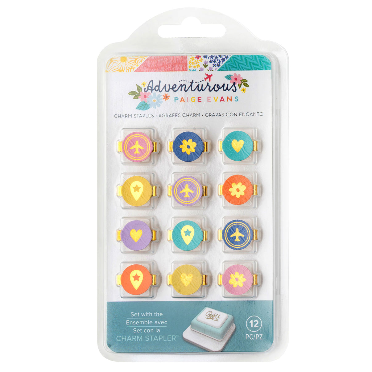 American Crafts Paige Evans Adventurous Charms Staples - 12 Piece