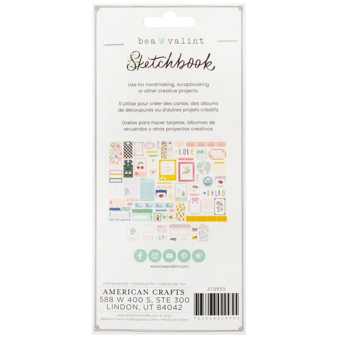 Bea Valint Sketchbook Journaling Ephemera Die Cut Shapes Set – American ...