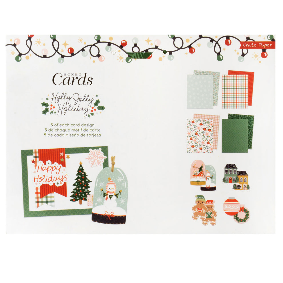 Crate Paper Boxed Cards - Holly Jolly Holiday A2 Cards, 40 sets ...