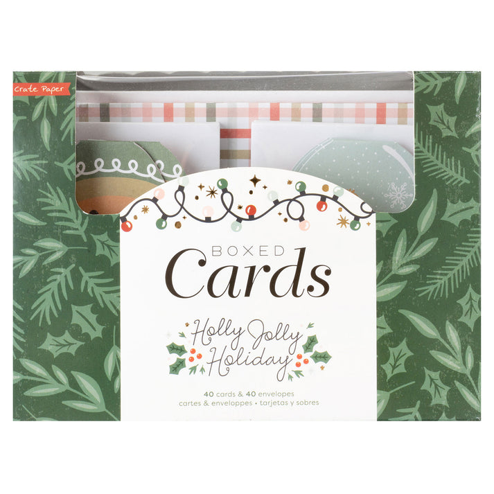 Crate Paper Boxed Cards - Holly Jolly Holiday A2 Cards, 40 sets ...