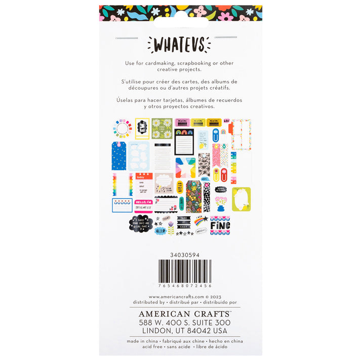 Whatevs Journaling Ephemera Icon Die Cut Shapes Set – American Crafts