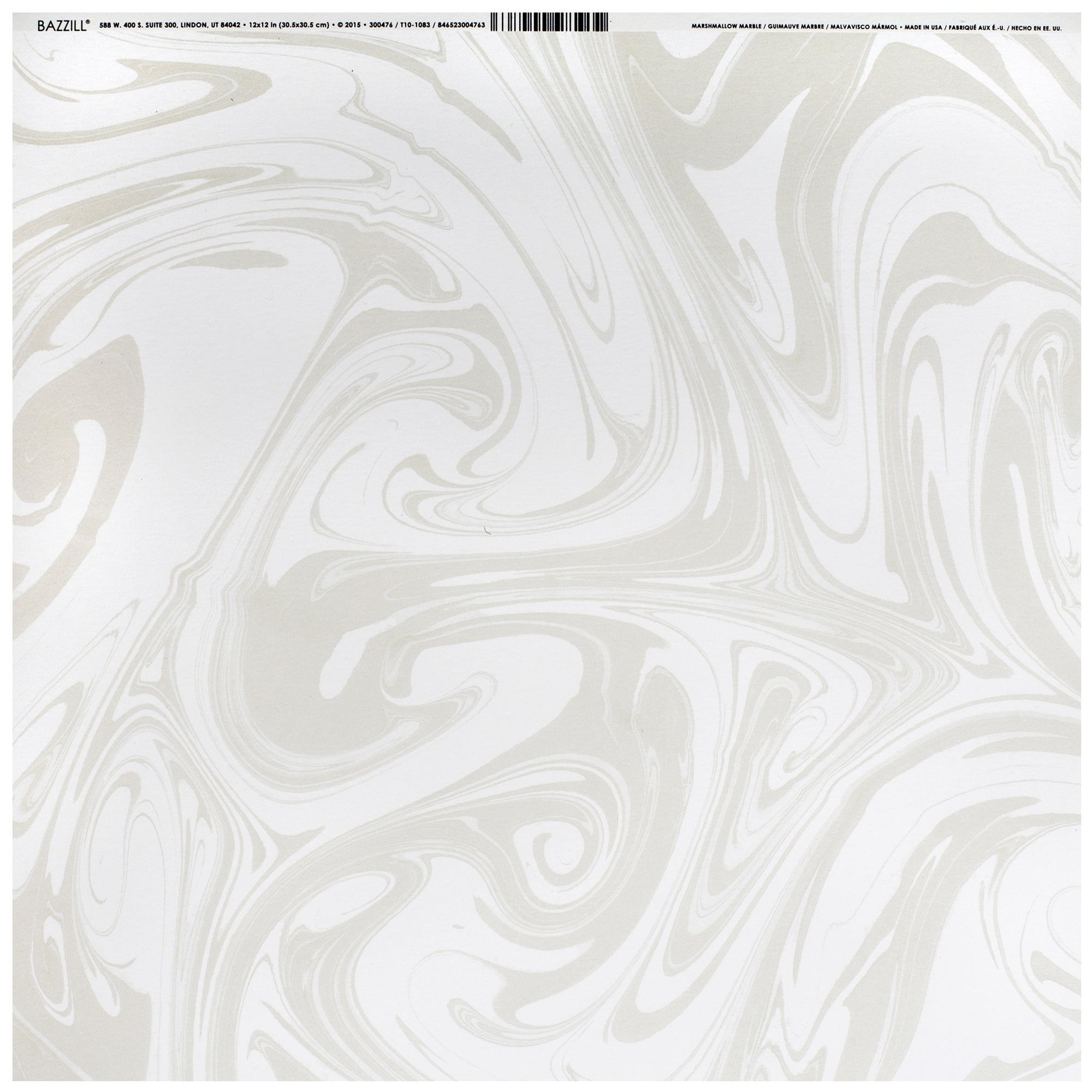 Bazzill Marble Cardstock 12x12"-Marshmallow – American Crafts