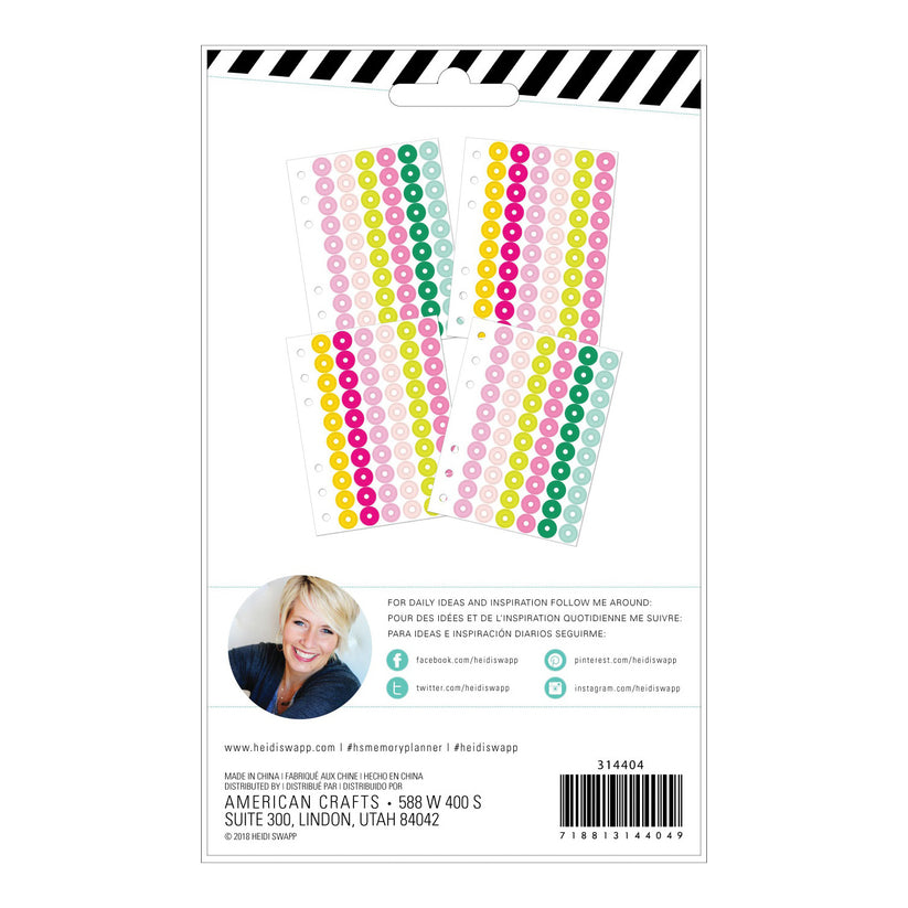 Heidi Swapp Memory Planner Reinforcer Stickers - Color Fresh, 240 Pack ...