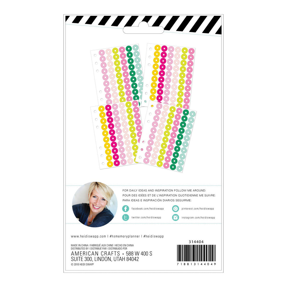 Heidi Swapp Memory Planner Reinforcer Stickers - Color Fresh, 240 Pack ...
