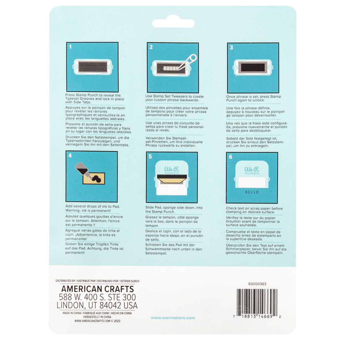 We R Makers Typeset Stamp Punch – American Crafts