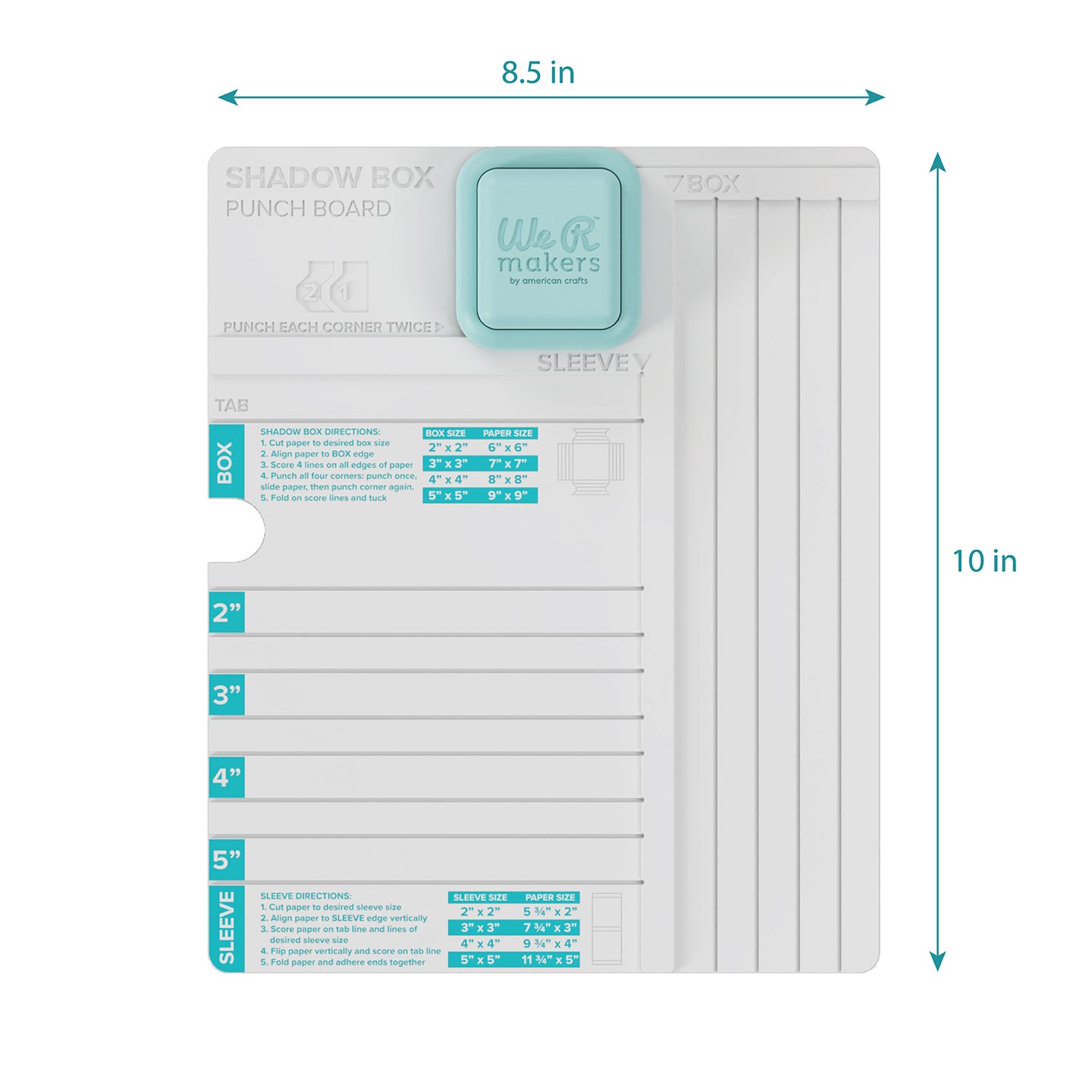 We R Makers Shadow Box Punch Board – American Crafts