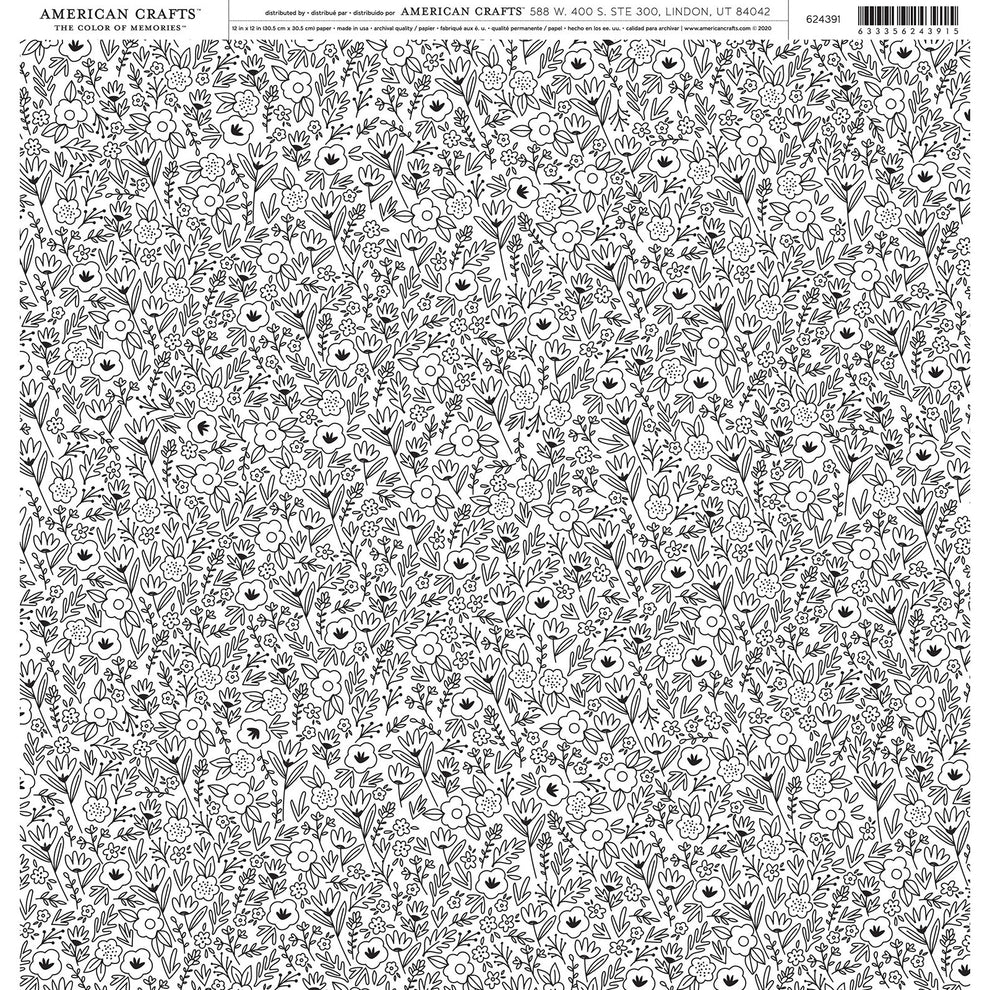 American Crafts Single-Sided 12x12" Patterned Cardstock Packs