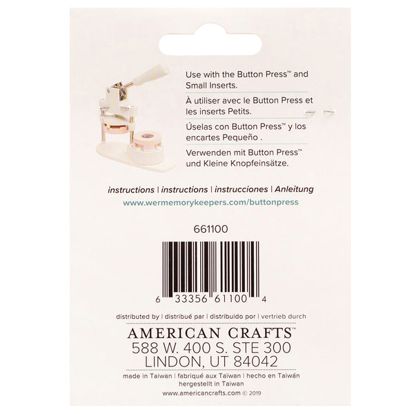 We R Makers Button Press Small Circle 25mm Button Paper Clip Kit - 5 P ...