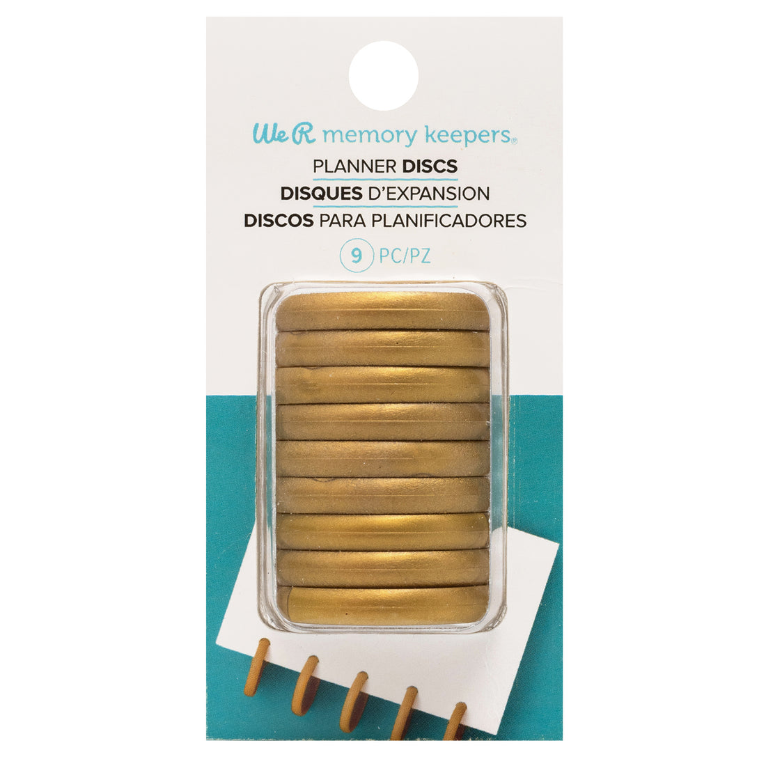 Crop-A-Dile Power Punch Planner Discs 9/Pkg-Gold – American Crafts
