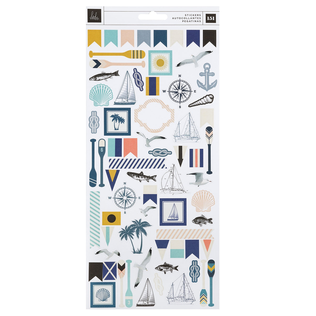Heidi Swapp Set Sail Cardstock Stickers-151/Pkg – American Crafts