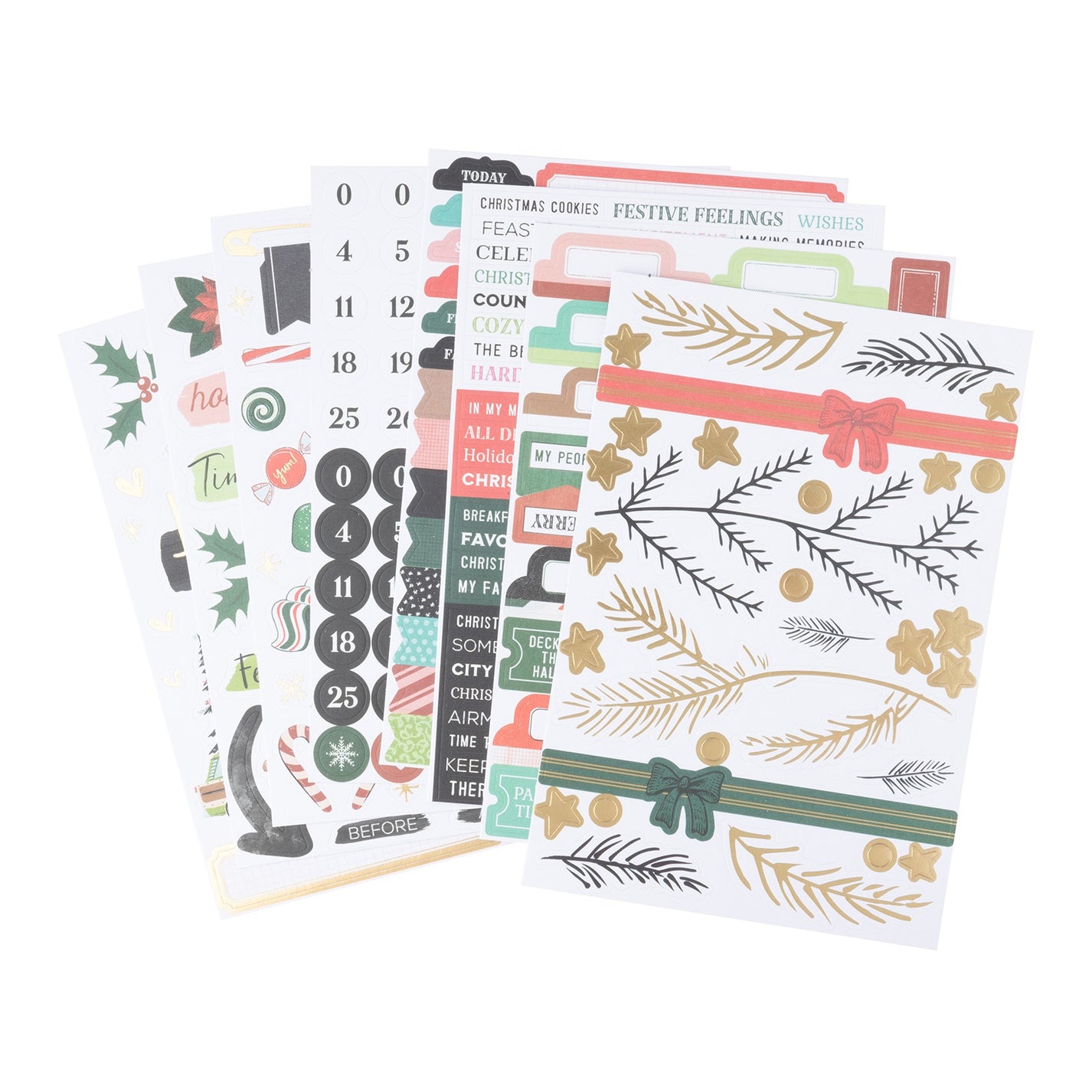 Vicki Boutin Peppermint Kisses Sticker Book with Gold Foil Accents - 2 ...