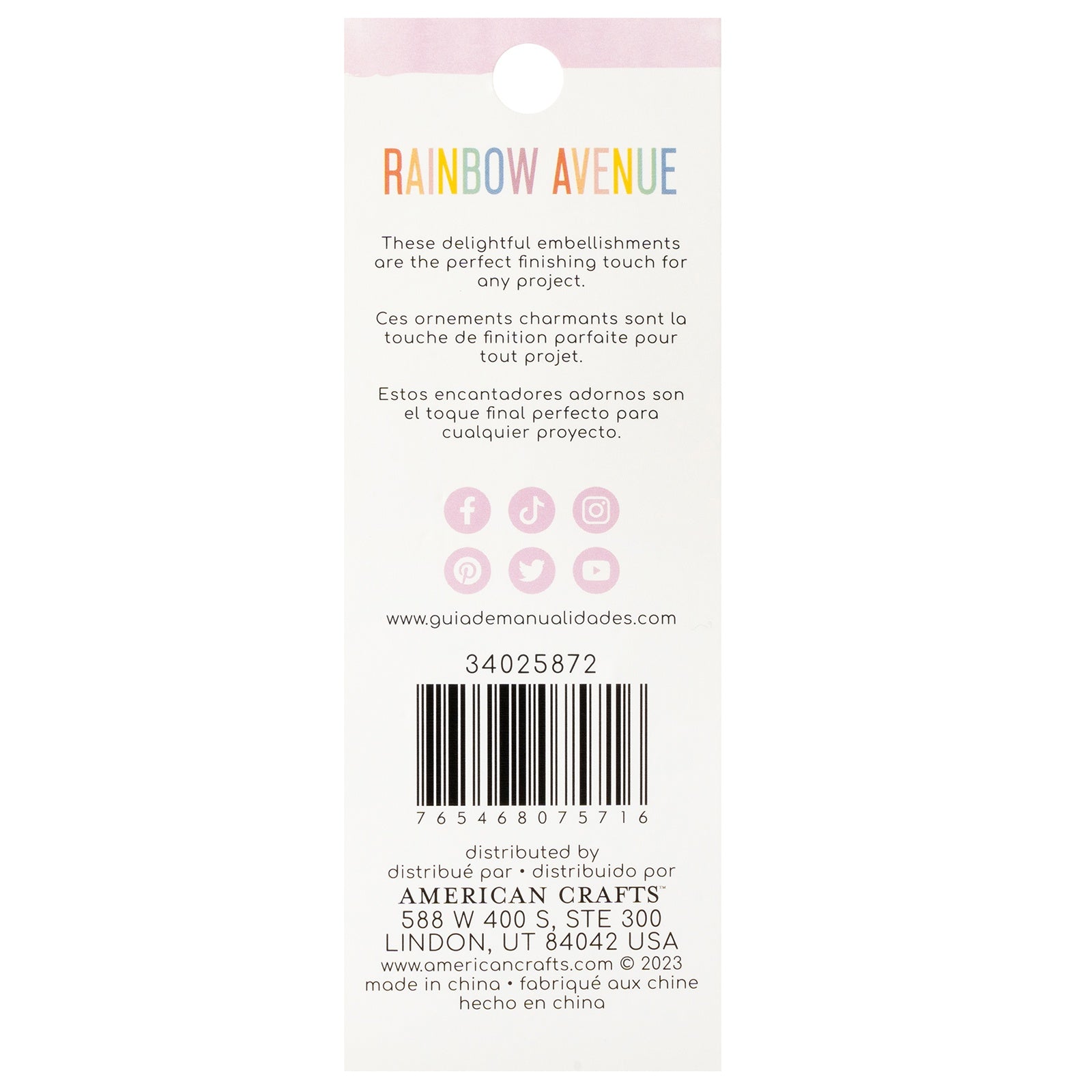 American Crafts Rainbow Avenue Bead Chains Set