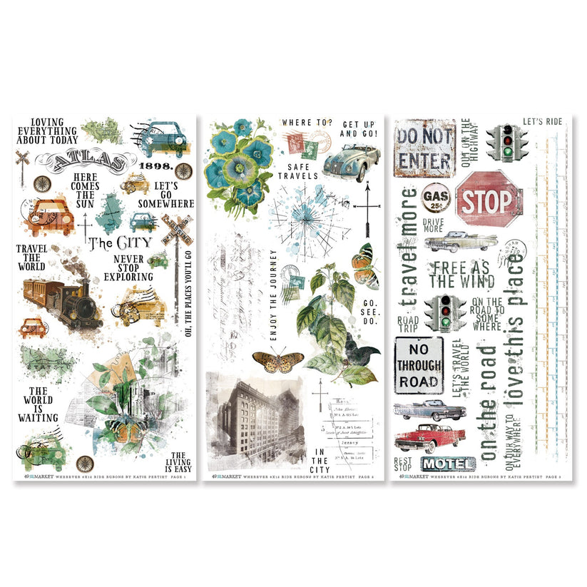 49 And Market Rub-On Transfer Set – American Crafts