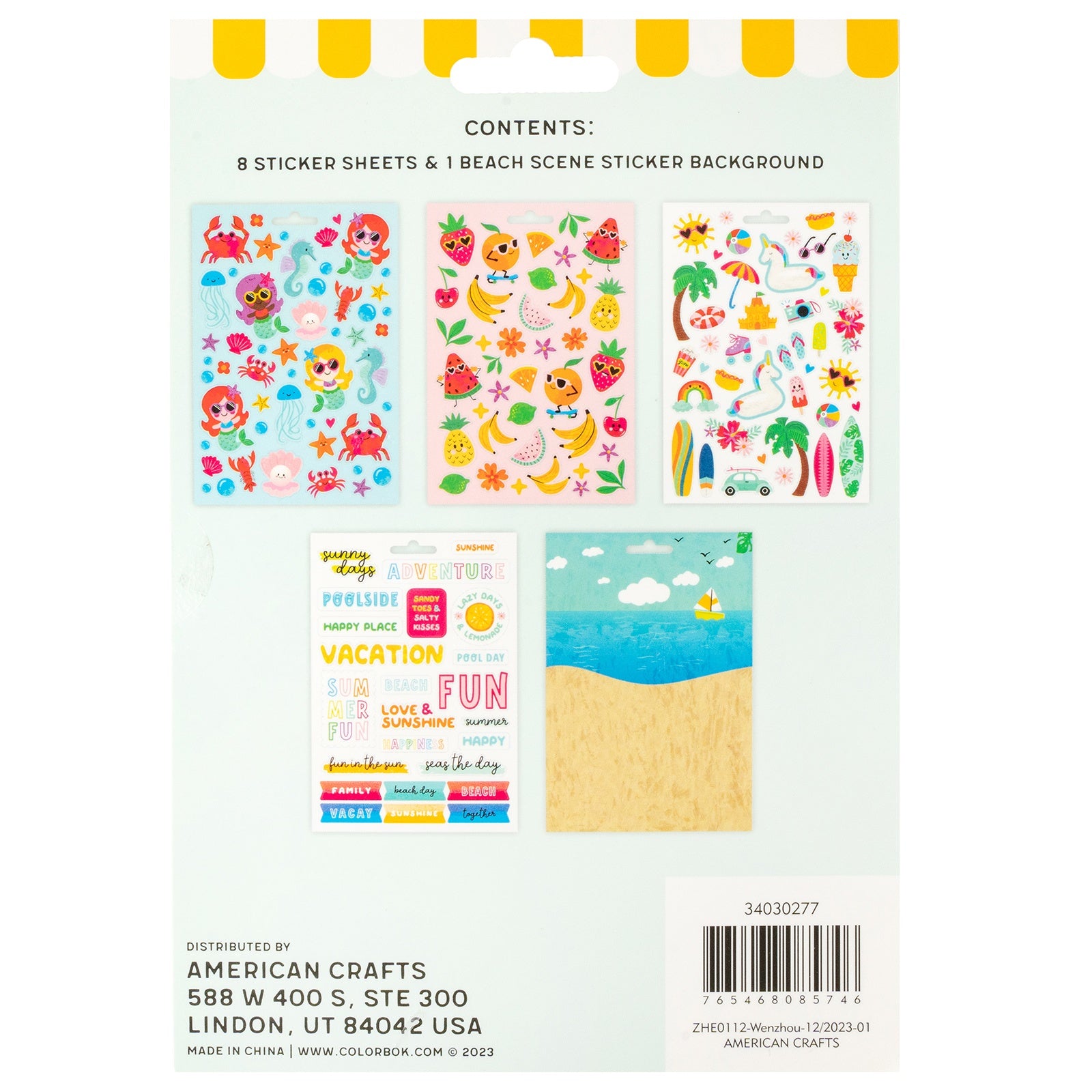 Colorbok Sunshine Vibes Sticker Pad – American Crafts
