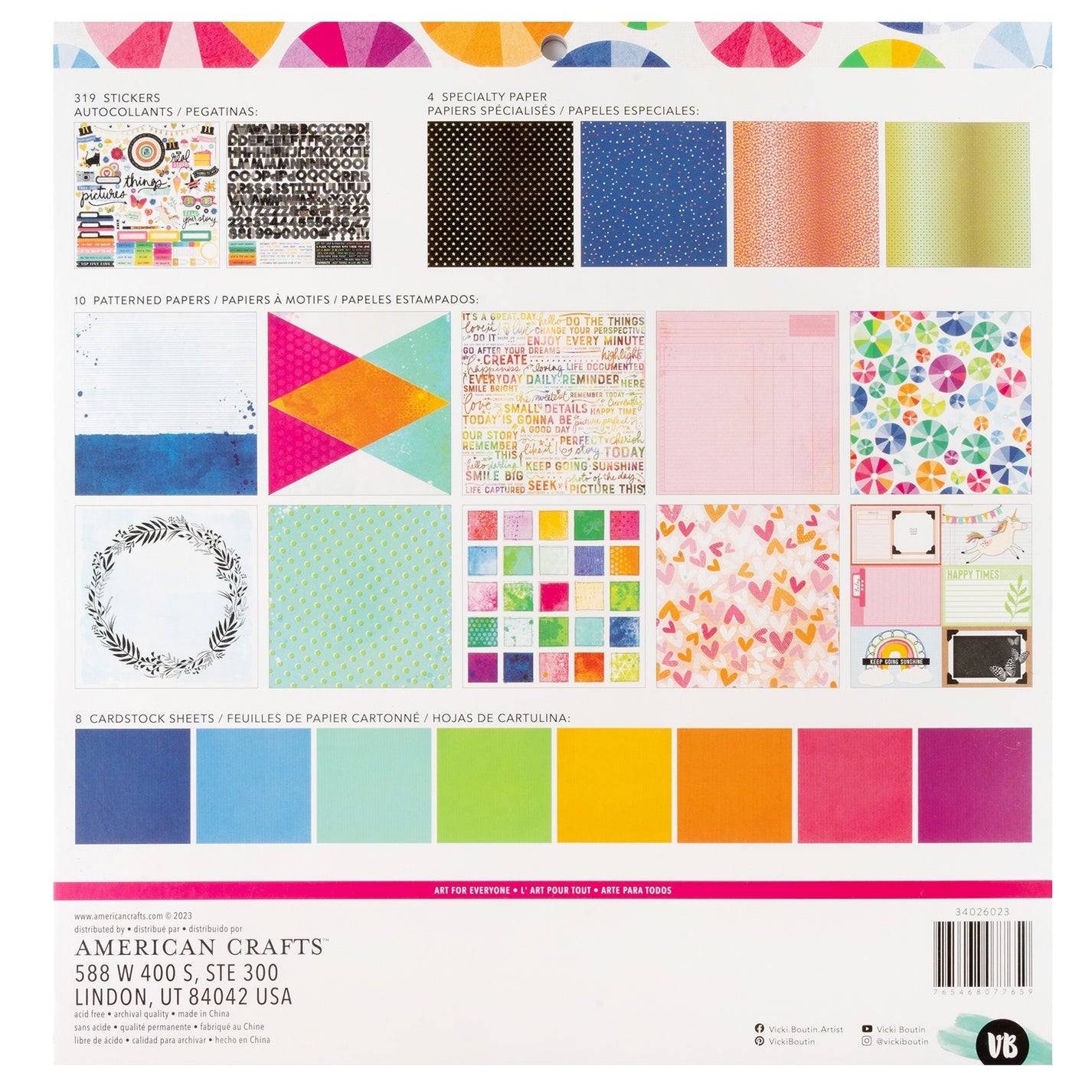 Vicki Boutin Bold and Bright 12x12" Project Pad – American Crafts