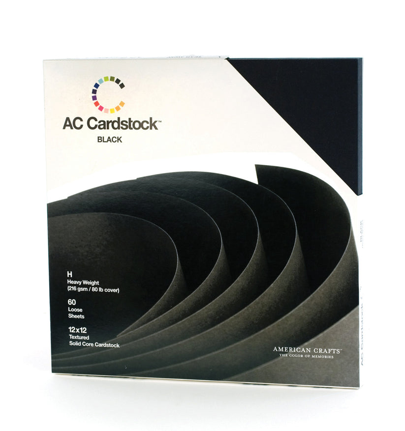 American Crafts 12x12" Cardstock Essential Value Packs