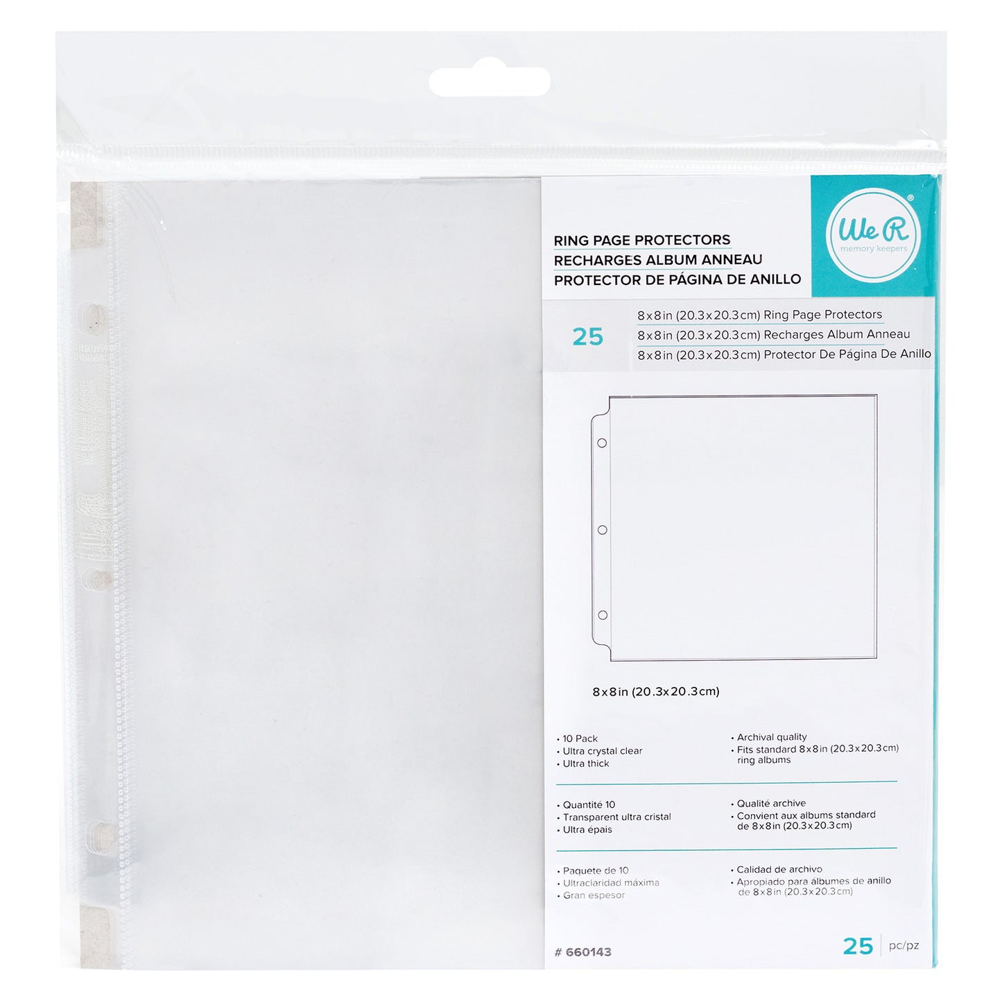 We R Makers 8x8 Non-Glare Page Protectors - 25 Pack – American Crafts