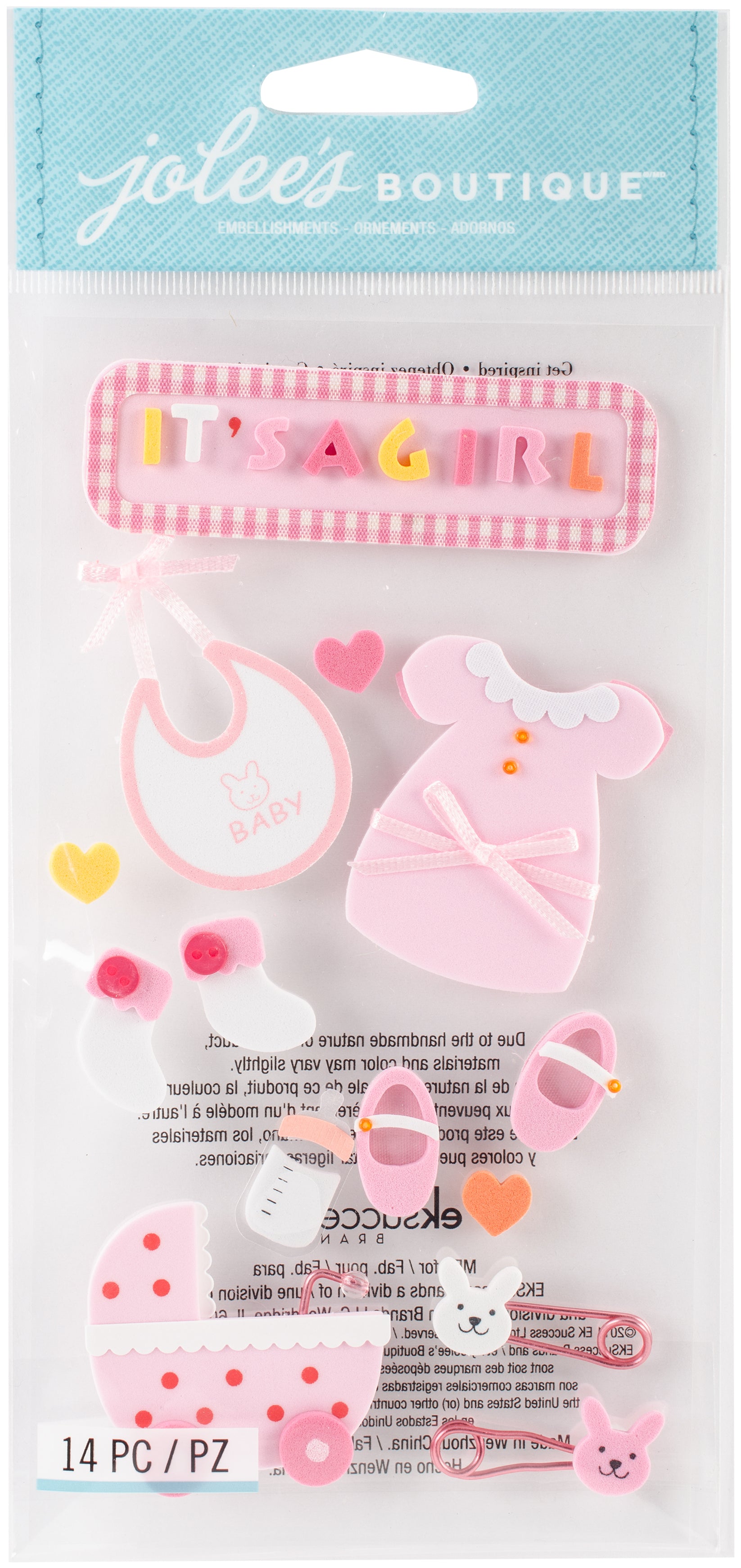 Jolee's Boutique Stickers - Baby Girl, 14pcs – American Crafts