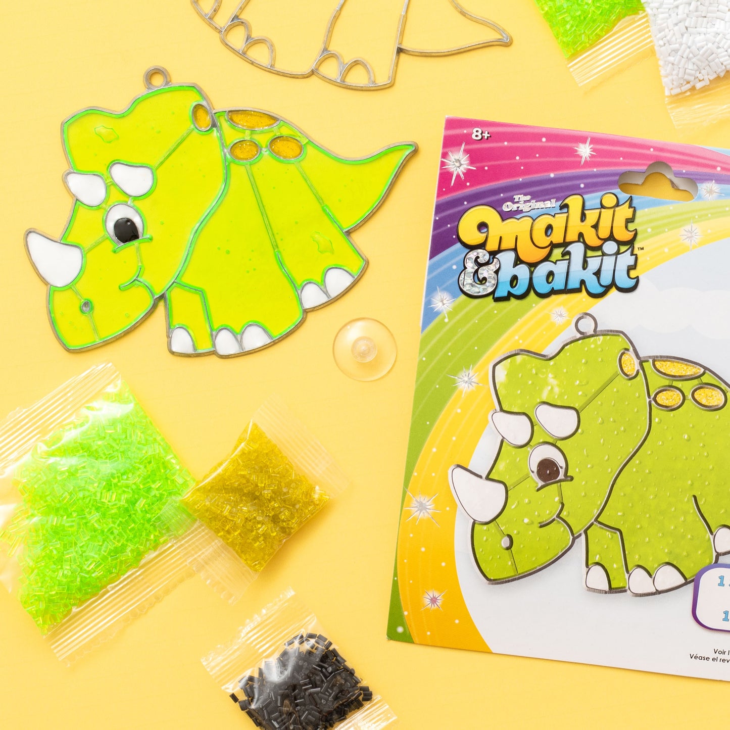 Colorbok Makit & Bakit Suncatcher Kit-Dinosaur – American Crafts