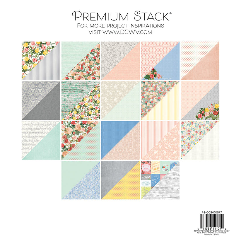DCWV Double-Sided 12x12" Cardstock Stack - Country Floral – American Crafts