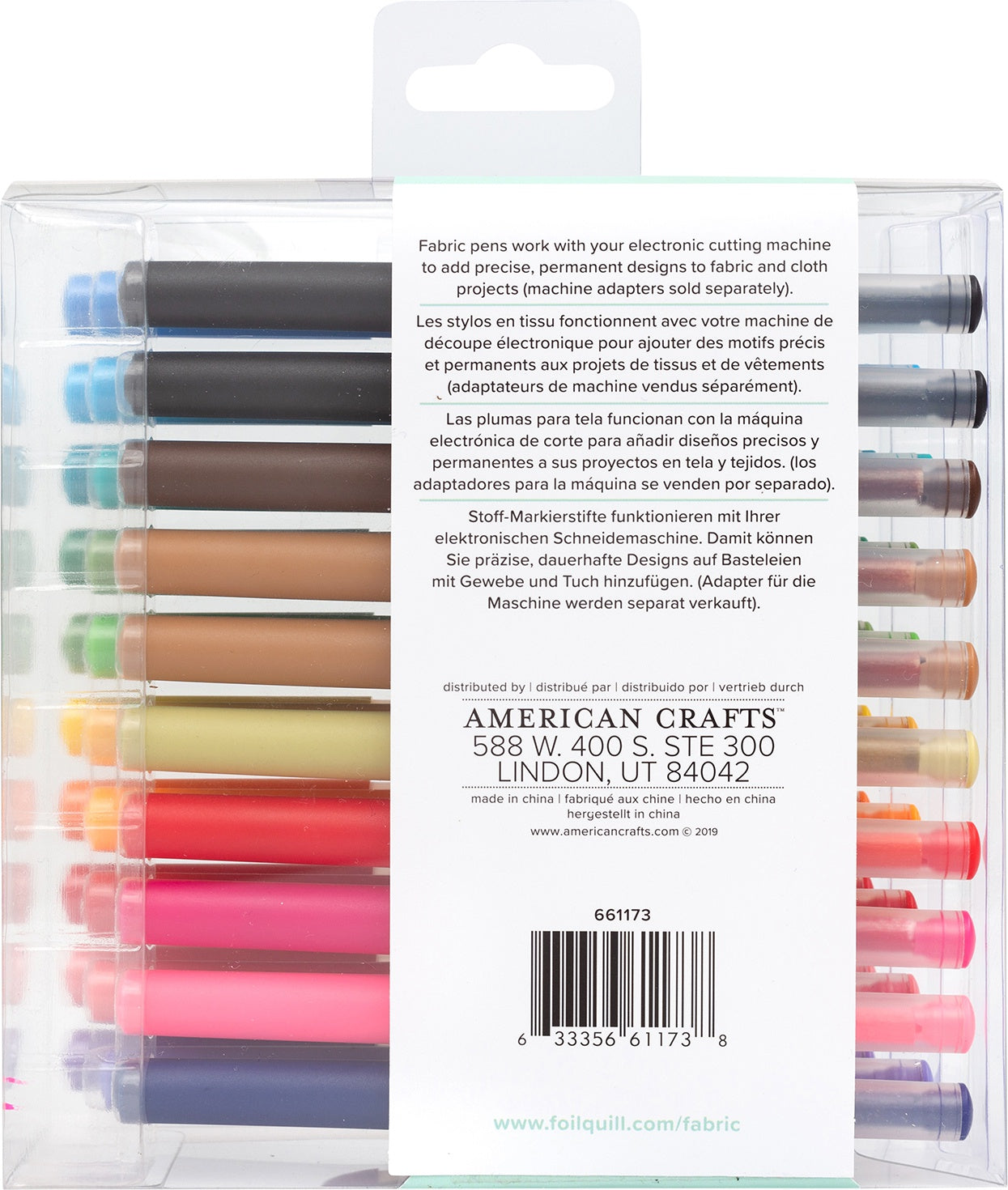 We R Makers Fabric Quill Permanent Pens 30/Pkg-Assorted Colors ...