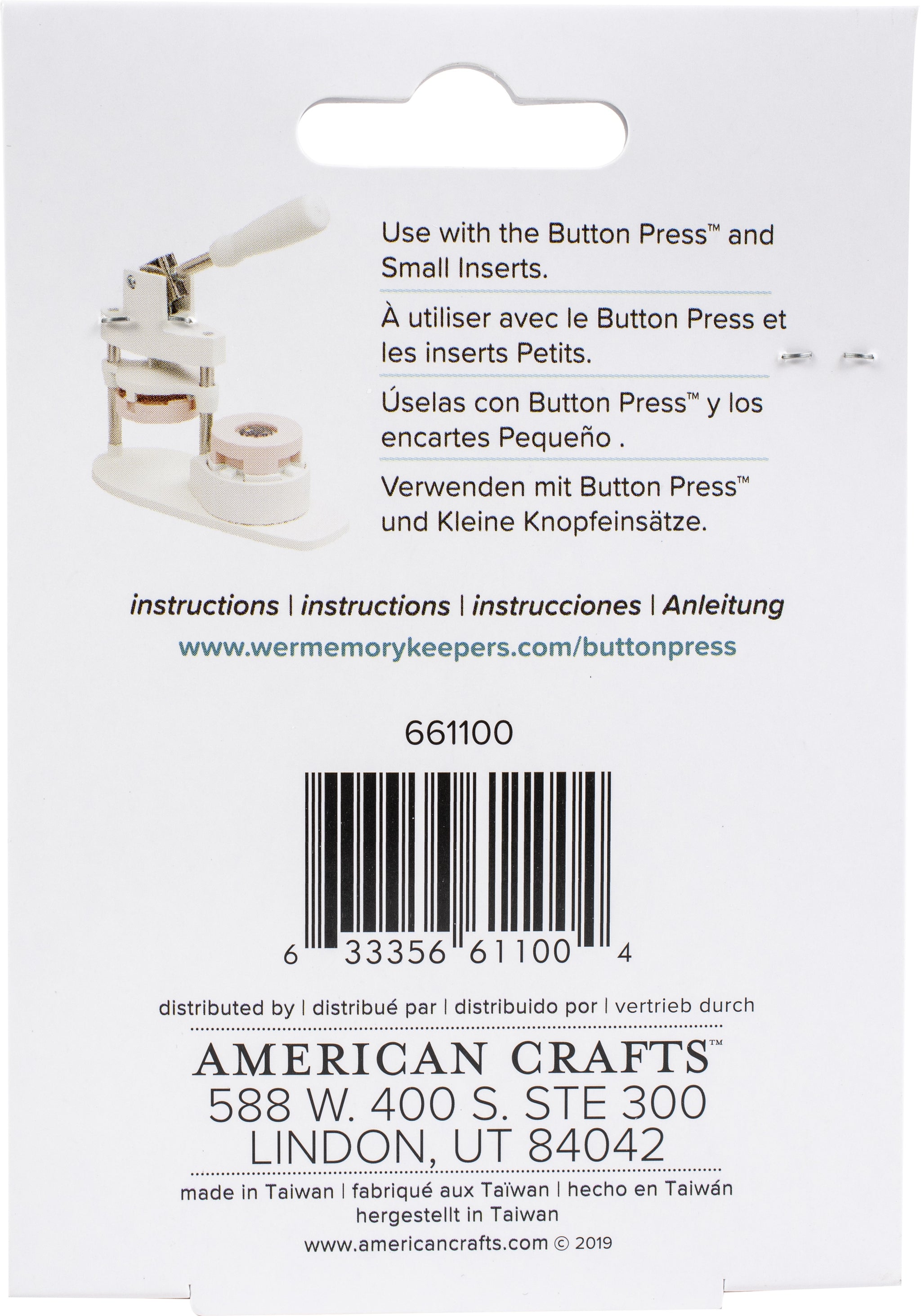 We R Memory Keepers Button Press Paper Clip Backers-Makes 5 – American ...