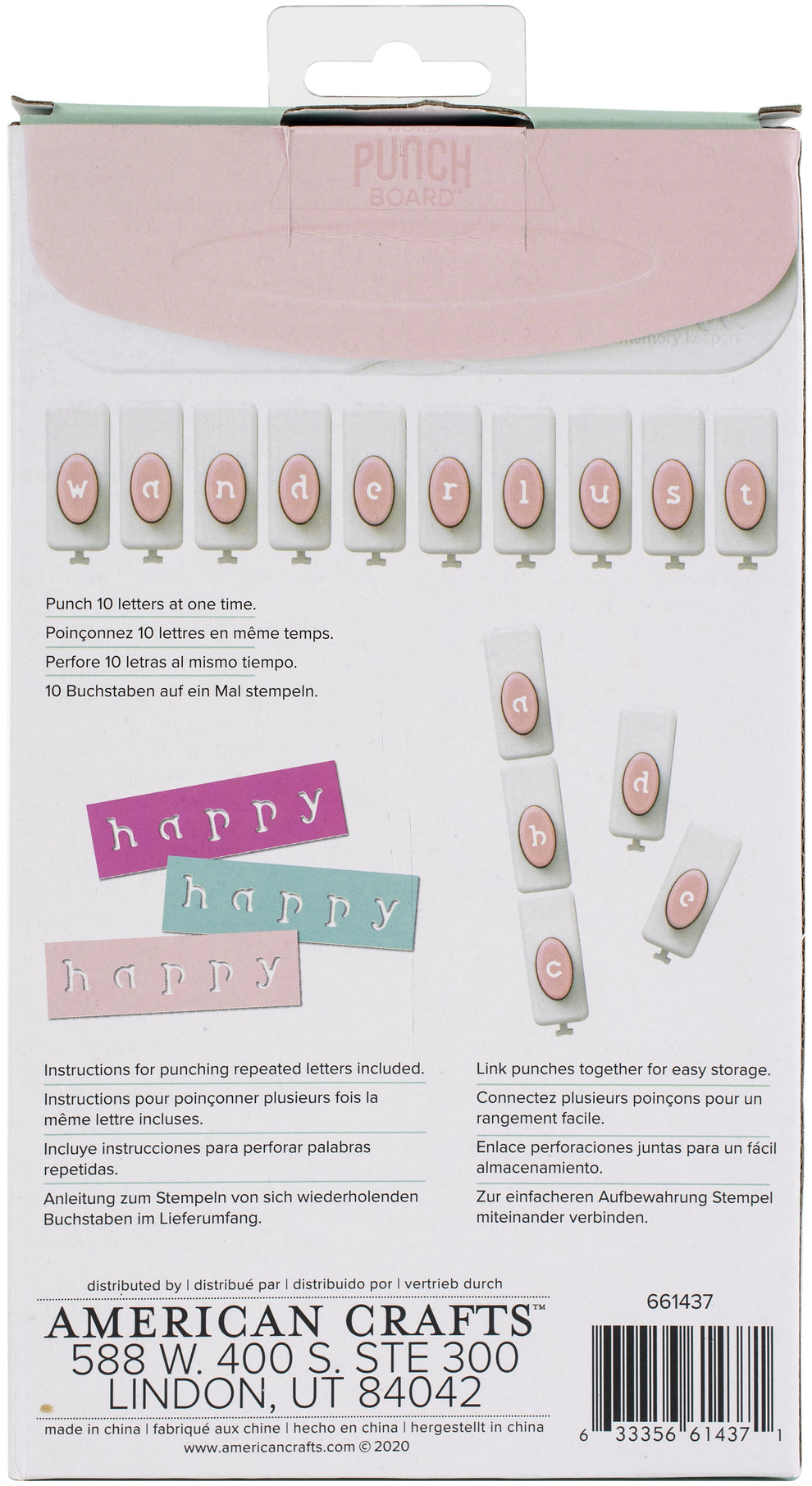 We R Memory Keepers Word Punch Board-Lowercase – American Crafts